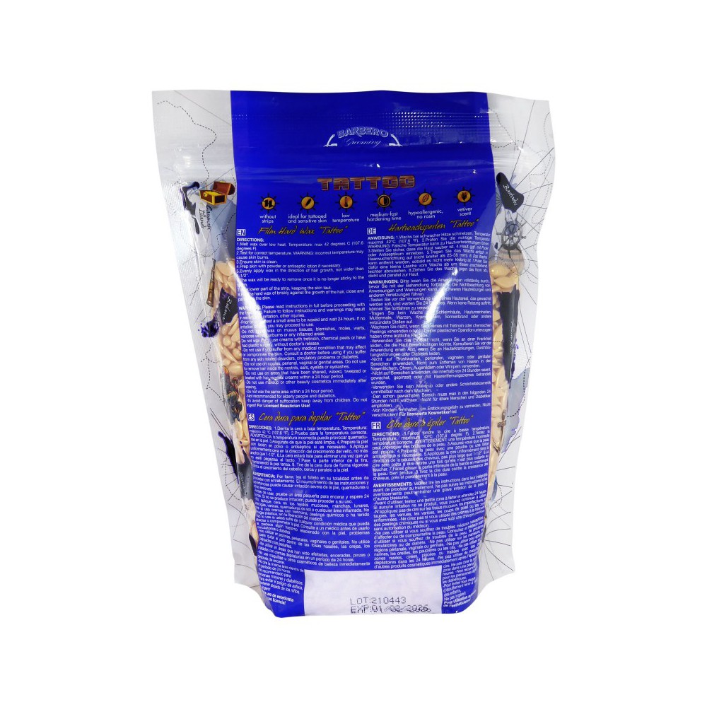 Waxness Premium Barbero Tattoo Gold Professional Stripless Waxing Kit ...