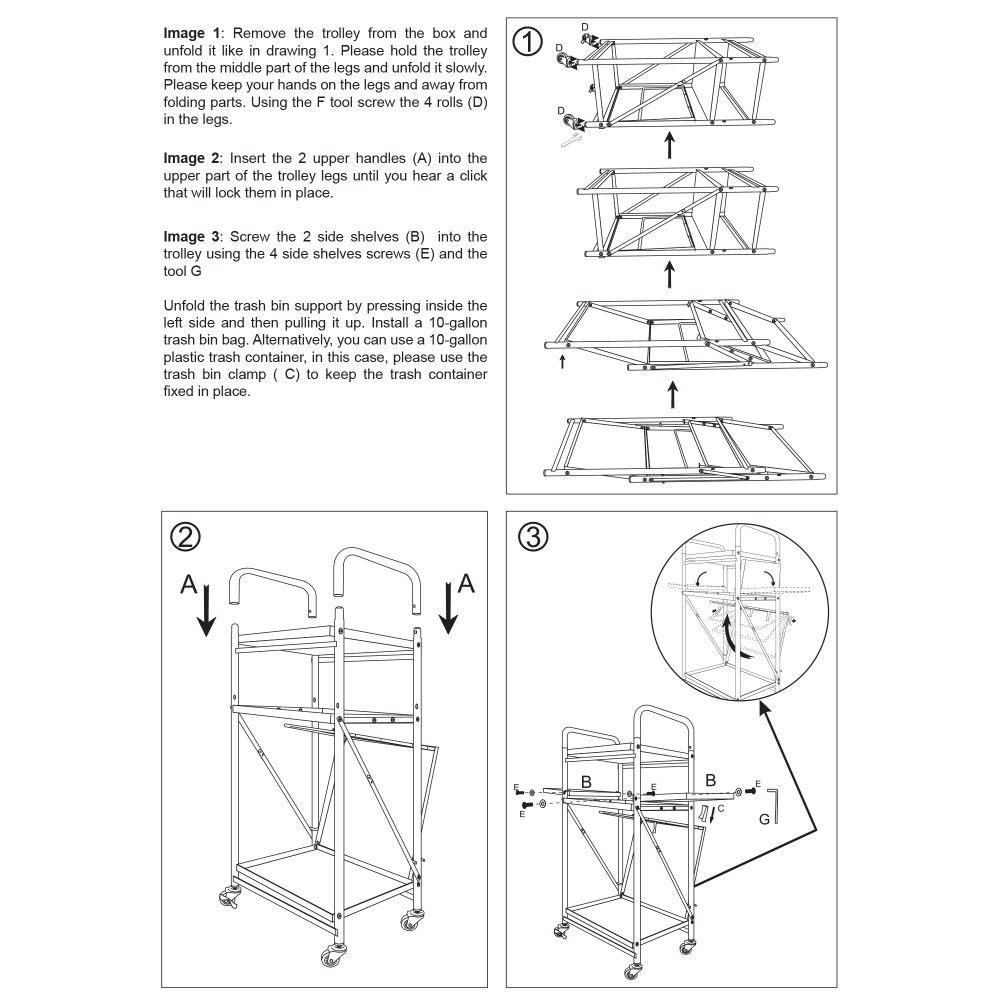 Foldable Waxing Trolley Fully Equiped with Warmer and Supplies